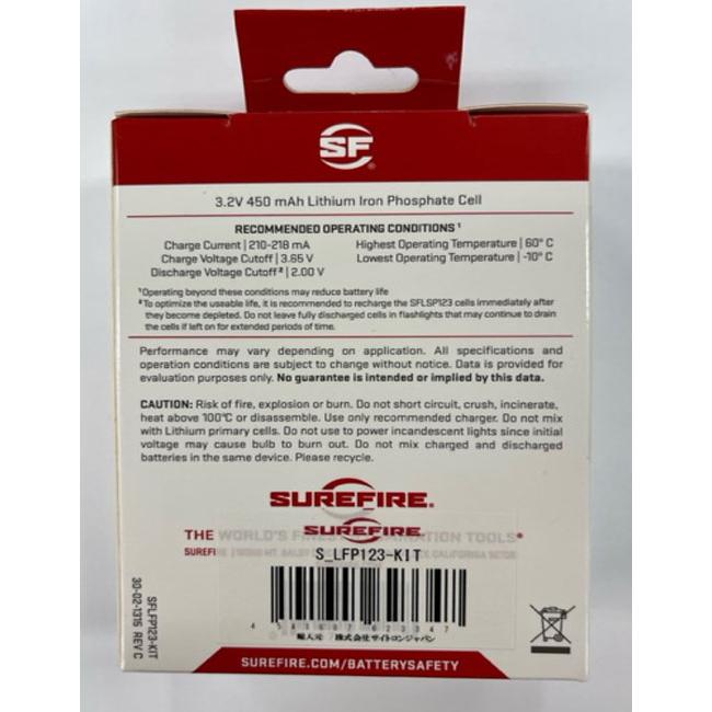 SUREFIRE(シュアファイア)純正充電式バッテリーSFLFP123(陸上自衛隊/迷彩/小物/ライト/ シュアファイヤー/電池/サバゲー ...