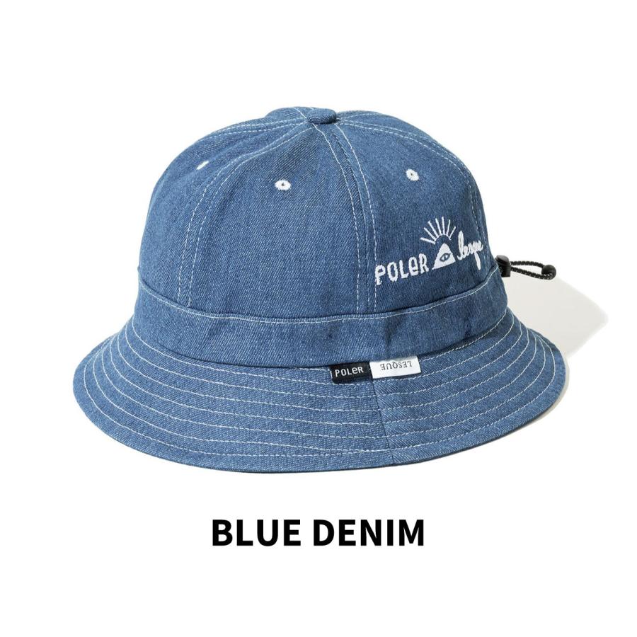POLeR POLER ポーラー DENIM BELL HAT BLACK BLUE LIGHT 251MCV0085 ブラックデニム ブルーデニム ライトブルーデニム ギフト : バロネス ...