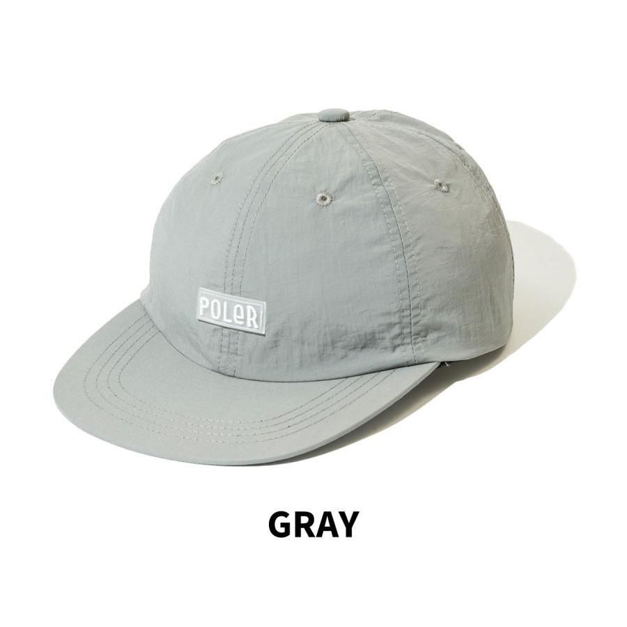 POLeR POLER ポーラー FURRY FONT NYLON 6P CAP BLACK NAVY IVORY GRAY PURPLE 251MCV0092 ブラック ネイビー アイボリー ...