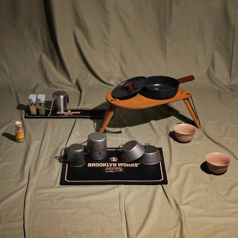 BROOKLYN WORKS ブルックリンワークス BAR MAT LARGE バーマット ラージ TAN GRAY : バロネスアウトドア ...