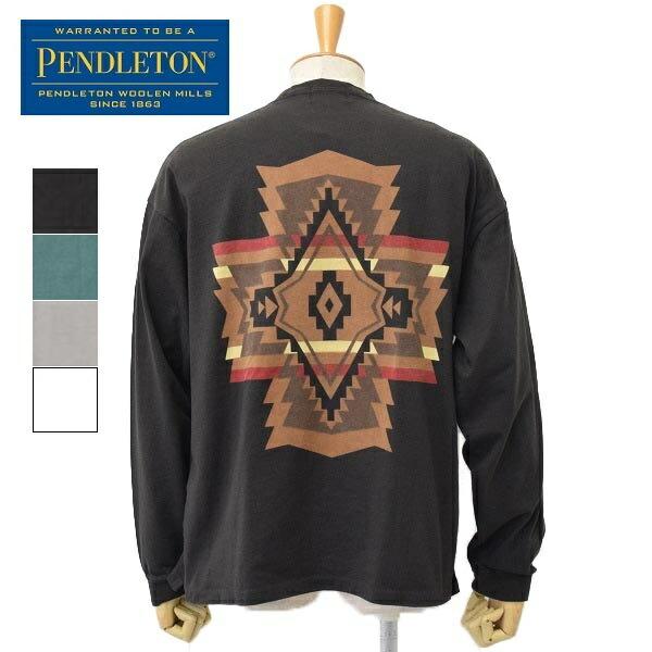 メンズ レディース PENDLETON ペンドルトン Back print Long sleeve Tee 長袖 クルーネック ロンT バックプリント 3175-1006 : BAS-2ND ...