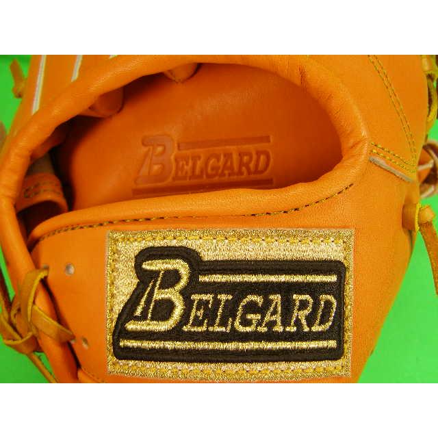 型付け無料 ベルガード BELGARD 日本製 硬式用 内野用 右投げ用 オレンジ ゴールドラベル 高校野球対応カラー 学生野球 セカンド ...
