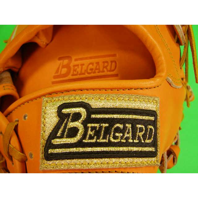 BELGARD 型付け無料 ベルガード 日本製 硬式用 内野用 右投げ用 オレンジ ゴールドラベル 高校野球対応カラー 学生野球 ショート ...