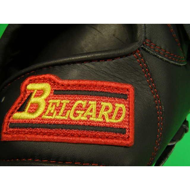 BELGARD 型付け加工無料 ベルガード 内野用 ブラック×レッド糸 野球ソフトボール兼用 軟式M号球 ソフトボール ...