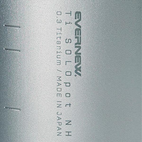 EVERNEW エバニュー チタンソロポット NH (ECA624) ／ クッカー コッヘル 550ml 登山 キャンプ 軽量 深型 目盛り付 ウルトラライト ノーハンドル : アウトドア ...