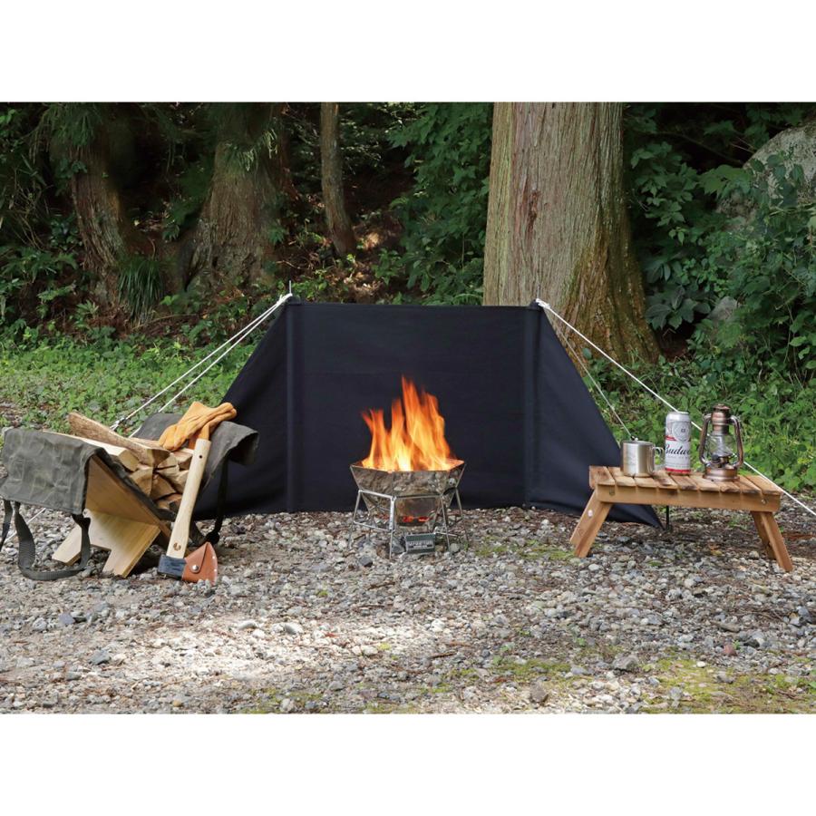CAPTAIN STAG キャプテンスタッグ(CAPTAIN STAG) FIRE PROOF 焚火ウインドスクリーン〈170〉ブラック UP-2712 風よけ : BASE CAMP 8 ...