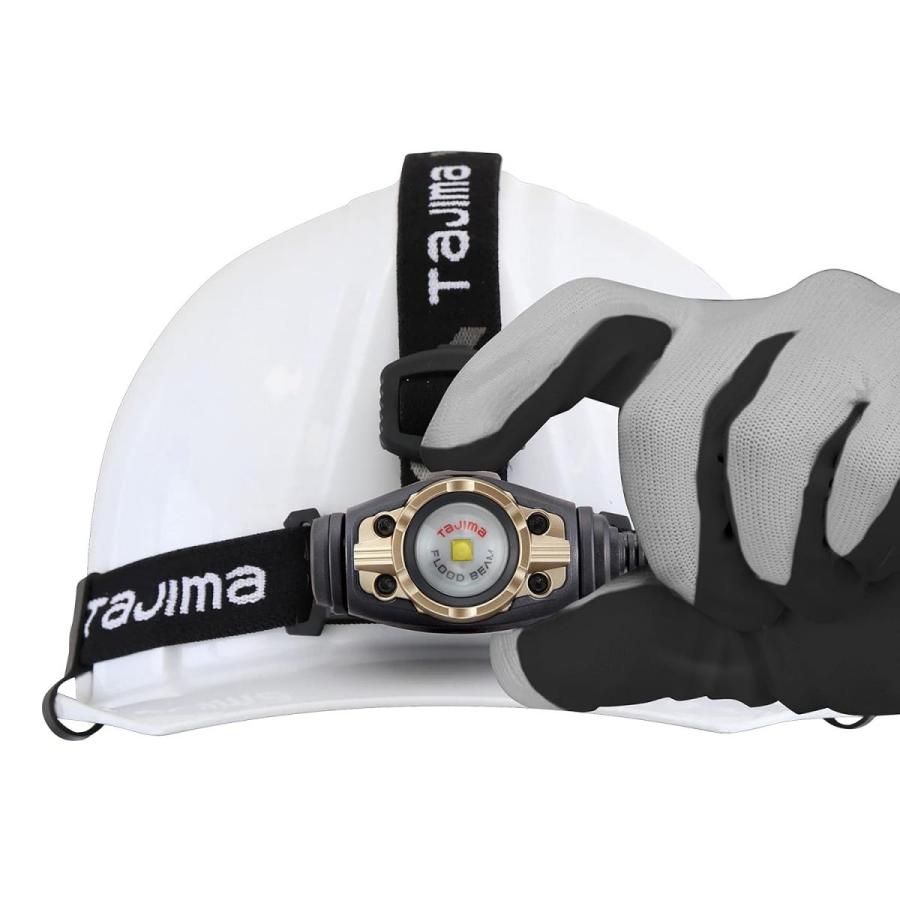 TJMデザイン タジマ(Tajima) LEDヘッドライトF502D LE-F502D 黒金 作業用 ライト ハイパワー 現場作業 フラッド照射 : BASE CAMP 8 - 通販 ...