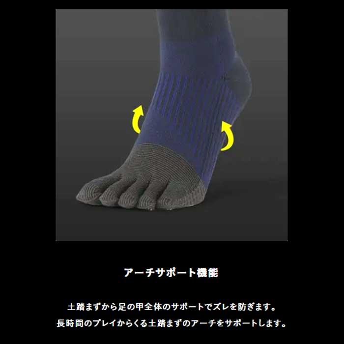 TABIO SPORTS Tabio タビオ 野球用 五本指ソックス 靴下 ひざ上丈 ショートフィットスタイル 0721-80000 tab23fw : 野球用品専門店ベースマン - 通販 ...