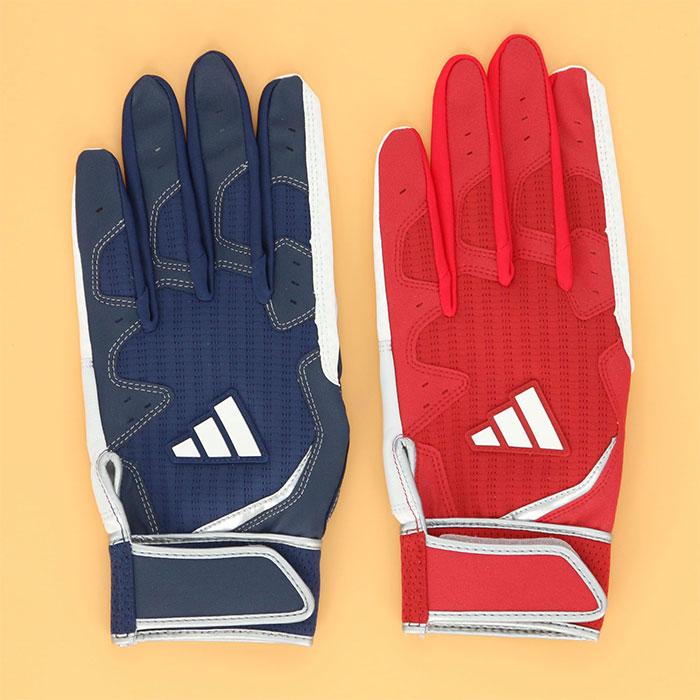 adidas あすつく クリアランス 一部店舗限定 アディダス 野球用 バッティング手袋 合皮 レッド/シルバー バッティンググラブ MID LBG503 6413 adi24ss : 野球 ...