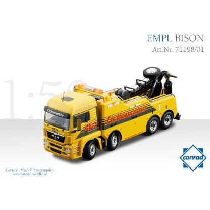 MAN TGS 4軸 Bison レッカー車 EICHENSEHER / CONRAD 1/50 建設機械模型 工事車両 : バスクホビー ...