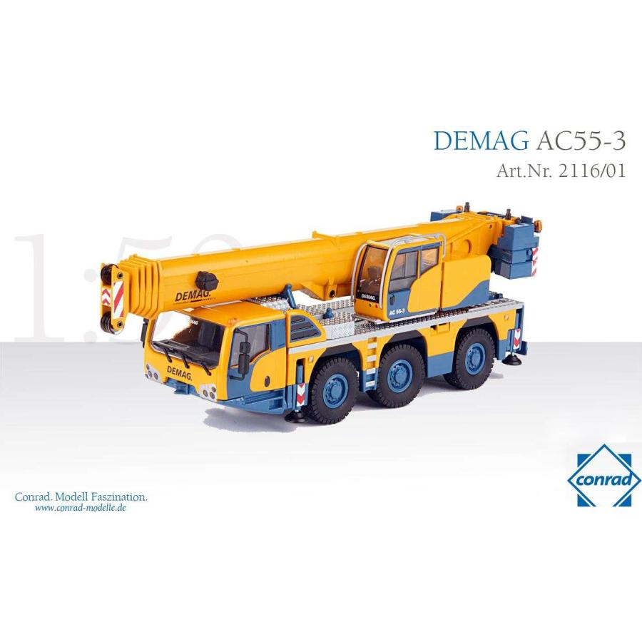 Demag AC 55-3 mobile crane model /Conrad 1/50 ミニチュア 建設機械模型 工事車両 : バスク ...