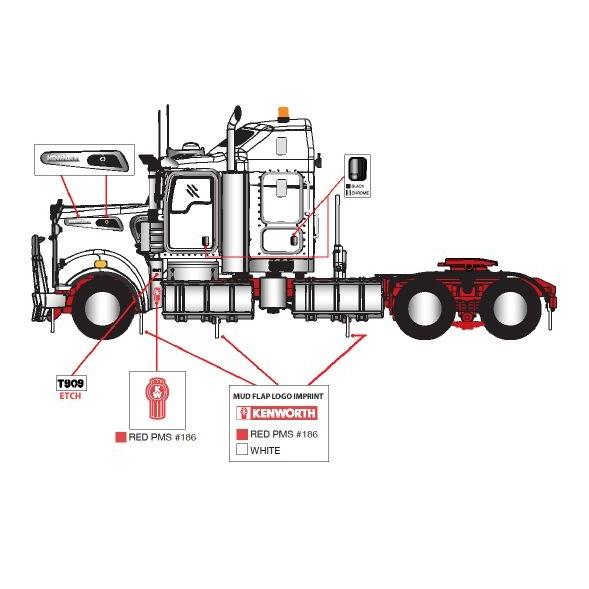 予約3-5月以降発売予定Kenworth T909 Prime Mover ホワイト トラック トラクタヘッド/DRAKE 1/50 模型 ...