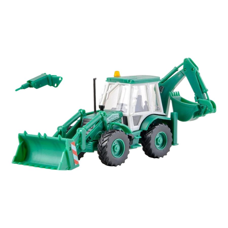 SchwarzBau バックホウローダー JCB 4CX 15217 ショベル / Kibri 1/87 建設機械模型 工事車両 : バスク ...