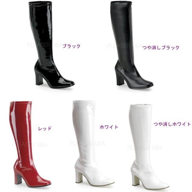 KIKI-350 ブーツ 3.25インチ(約8cm) ハイヒール /Pleaserプリーザー コスプレ靴 ハロウィン 仮装 大きい : バスク ...