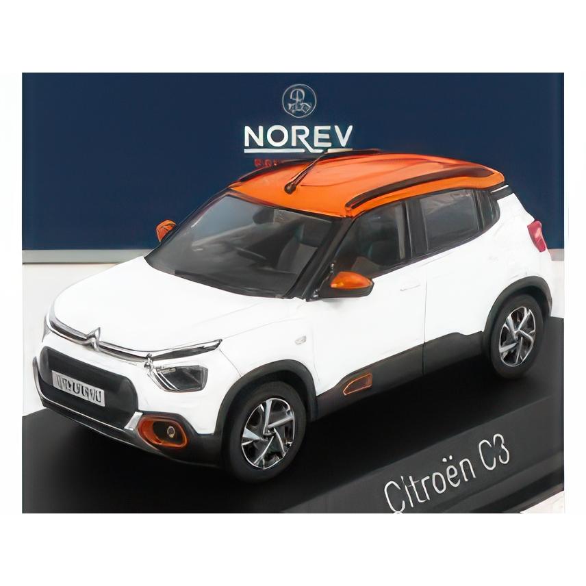 CITROEN C3 2021 WHITE ORANGE/NOREV 1/43ミニカー : バスクホビー - 通販 - Yahoo!ショッピング