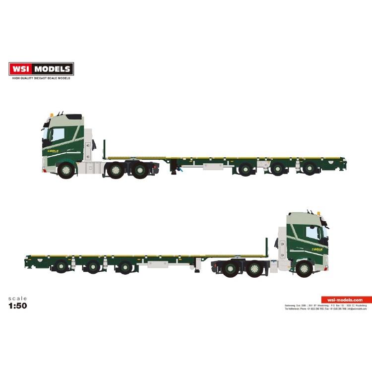 【予約】12月以降発売予定Bolk Transport VOLVO FH4 3軸 トラック トレーラー 建設機械模型 WSI 1/50 ...