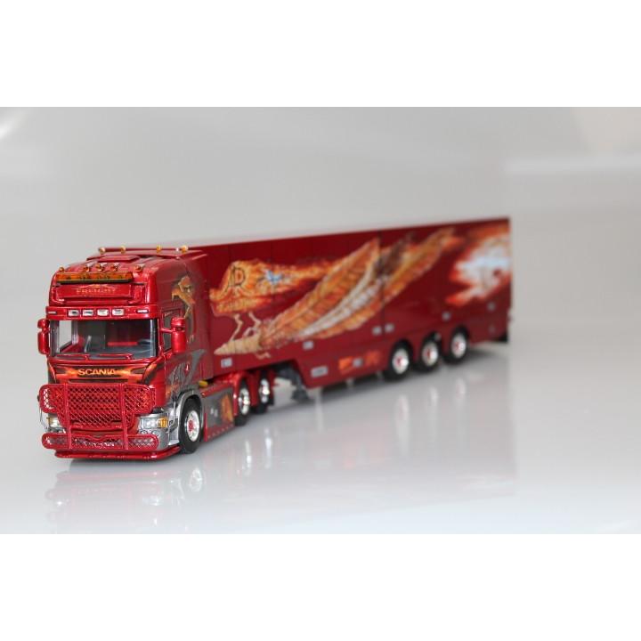 SCANIAスカニア R Topline リーファートレーラー Carrier 3軸 トレーラー 模型/WSIダブリューエスアイ 1/50 ...