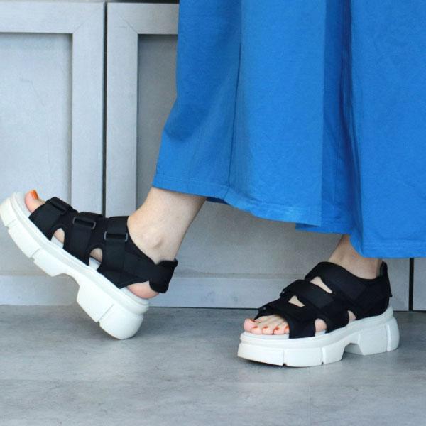 洗える靴 サンダル 厚底 レディース 3E ゆったり 幅広 甲高 外反母趾 スポーツサンダル 痛くない 疲れない クロールバリエ No.435201 セール ※交換返品不可 : クロールバリエ ...