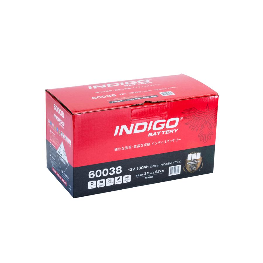INDIGO インディゴ（INDIGO）バッテリー 60038 欧州車用 : 九州トータルプランニング - 通販 - Yahoo!ショッピング