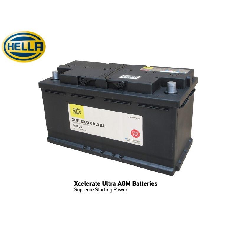 AGM LN5 92Ah HELLA ヘラー バッテリー (適合 81095 595901085(G14) BLA-95-L5 EK900-L5AGM EK950-L5AGM HT-95-PN ...
