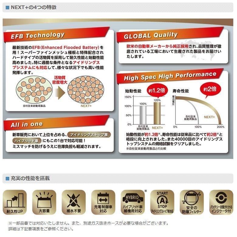 NP 75B24L N-55 S46B24L NEXTプラス G&yu 超高性能カーバッテリー 55B24L 60B24L 65B24L ※S46B24L(ガス抜きホース必要 ...