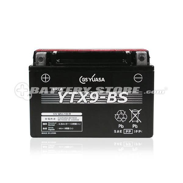 バイク用バッテリー YTX9-BS・液入・初期補充電済 (STX9-BS YTR9-BS GTX9-BSに互換) GSユアサ（YUASA） 長寿命長期保証 バイクバッテリー （取寄 ...
