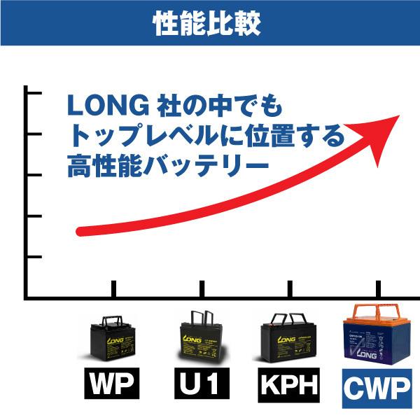 CWP100-12N 初期補充電済み サイクルバッテリー 長寿命・高サイクル LONG正規代理店品 グリーンパワーバッテリー ソーラー発電 ...