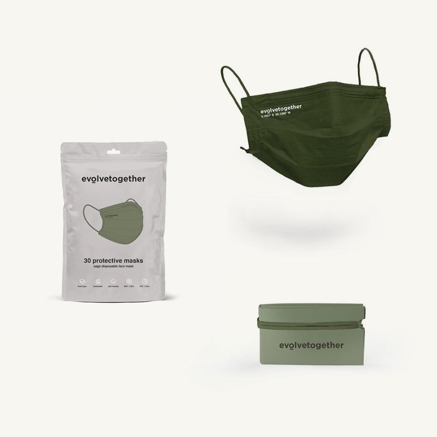 evolvetogether エヴォルブトゥゲザー 30 face masks pack EV-201 マスク ブランド ストリート ストリート系 人気 デザイン おしゃれ コーデ ...
