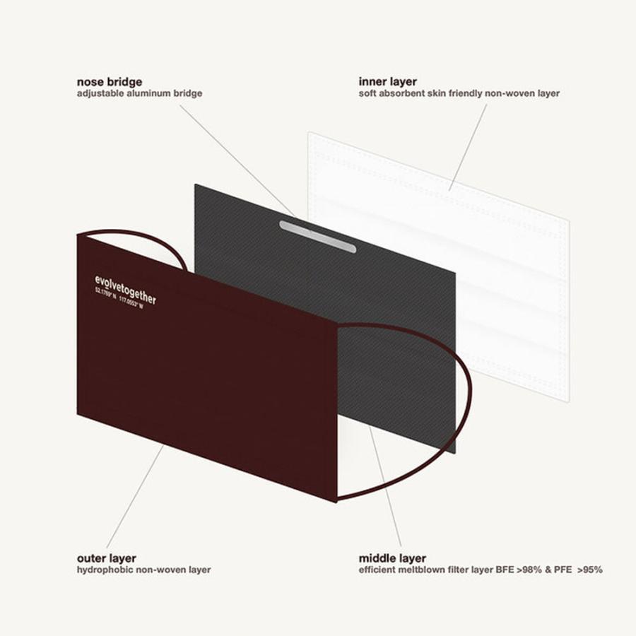 evolvetogether エヴォルブトゥゲザー 30 face masks pack EV-201 マスク ブランド ストリート ストリート系 人気 デザイン おしゃれ コーデ ...