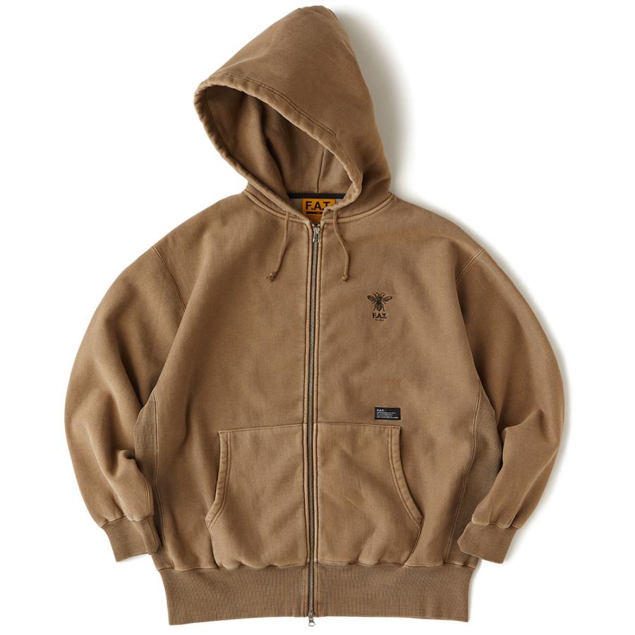 FAT エフエーティー ZIPMENT F32320-SW07 パーカー ジップパーカー フーディー ブランドネーム ロゴ ワンポイント シンプル オーバーサイズ : BATTLELINE ...