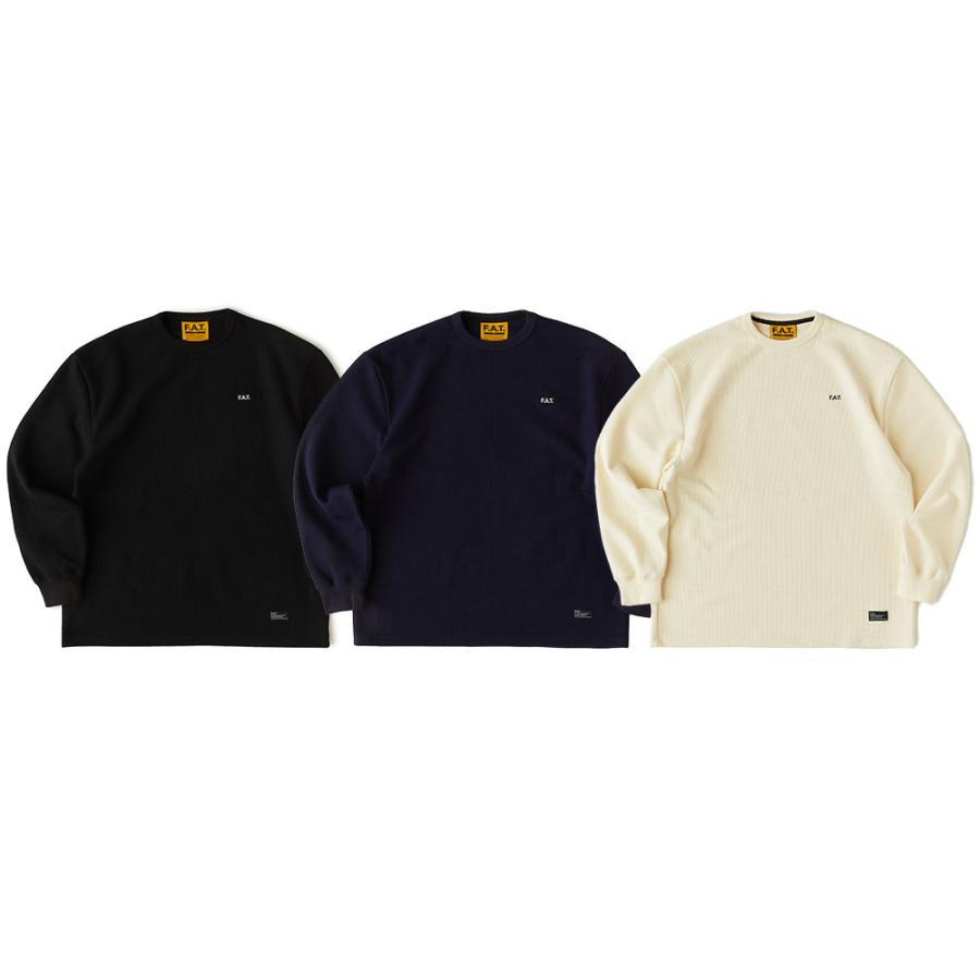 FAT エフエーティー WARMAL F32320-CT16 カットソー ロンT ワッフル生地 シンプル ワンポイント ビッグシルエット ...