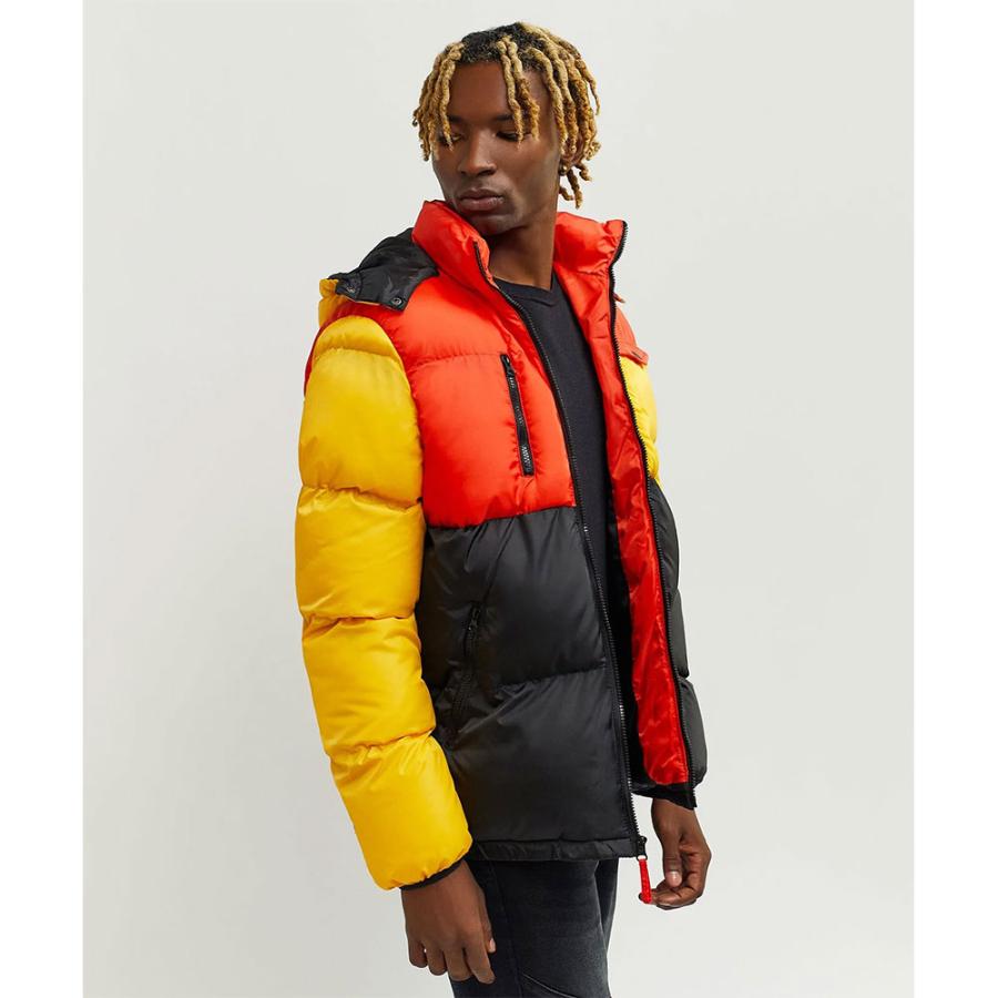 REASON リーズン Larry Color Block Hooded Puffer Jacket RCP30 アウター メンズ ブランド ...