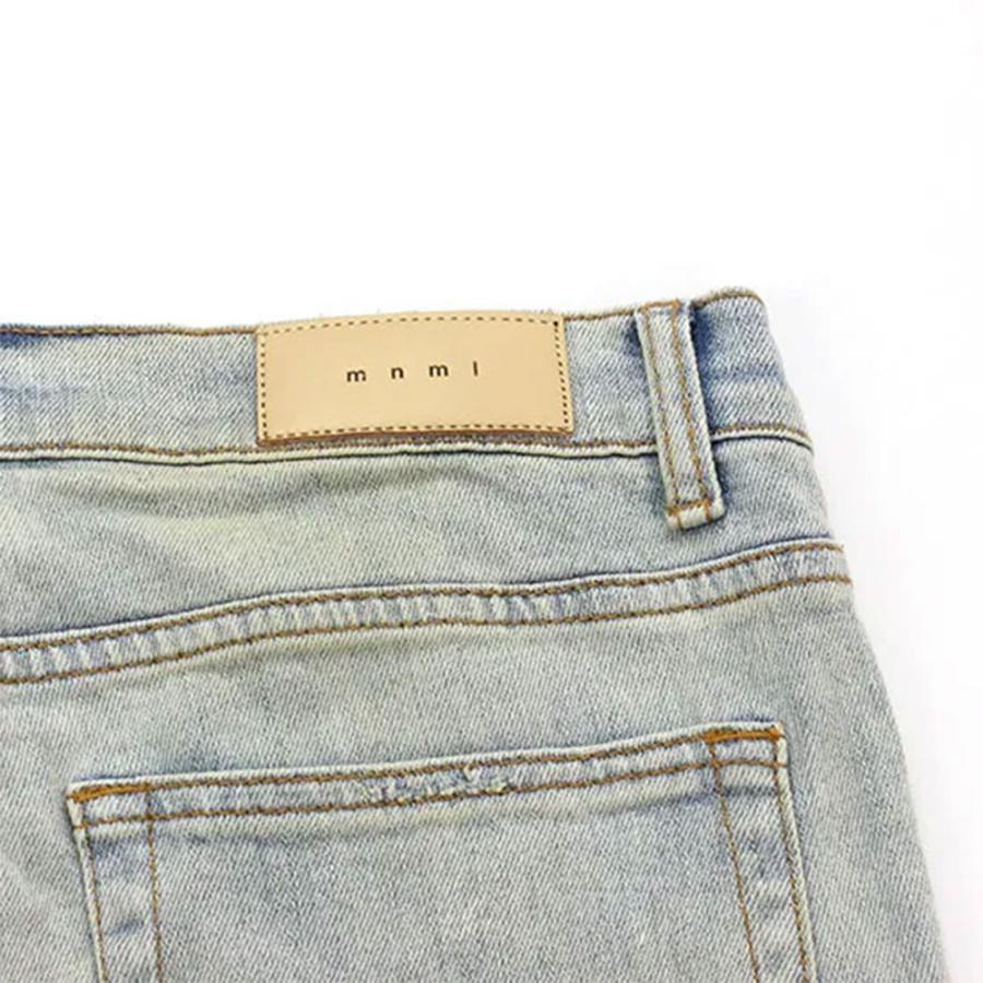 mnml ミニマル X214 Stretch Denim Blue 20ML-SP857D デニムパンツ スキニージーンズ ジーパン ダメージ加工 ストリート : BATTLELINE ...