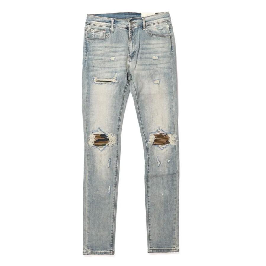 mnml（ミニマル） X204 Camo Stretch Denim Blue 25ML-SP469D デニムパンツ ジーンズ ジーパン スキニー カモ柄 ストリート : BATTLELINE ...