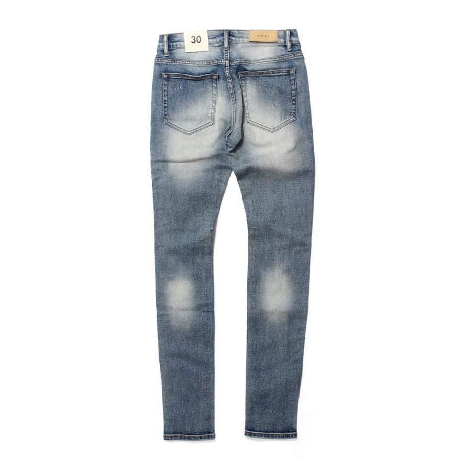 mnml ミニマル X1 Stretch Denim Vintage Blue 24ML-AW582D デニムパンツ スキニージーンズ ジーパン ダメージ加工 : BATTLELINE ...