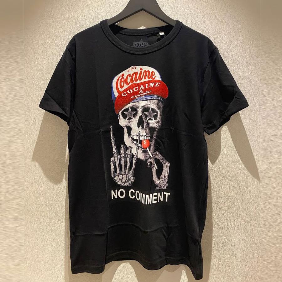 NO COMMENT PARIS ノーコメントパリ SHORT SLEEVE T-SHIRT M-CREW SKULL LOLLIPOP ...