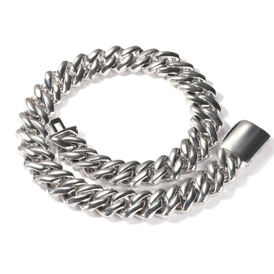 ole only ソールオンリー CZ キューバンチェーンネックレス 20mm ole only ソールオンリー CZ キューバンチェーンネックレス 20mm