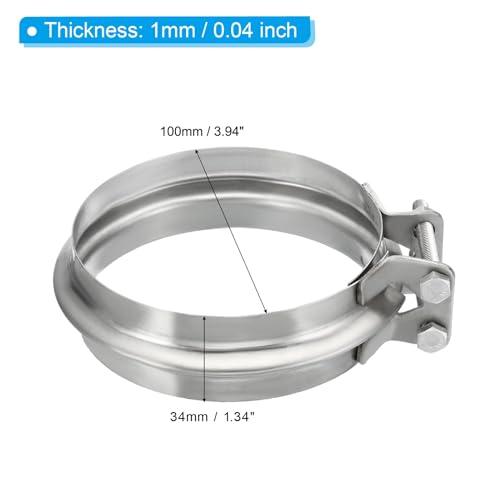 PATIKIL ダクトクランプ 100 mm 調整可能 304ステンレス鋼パイプホースクランプ エアダクト ドライヤーベントホース 燃料ライン 配管用 :wss-46lKmGJCqSMB ...
