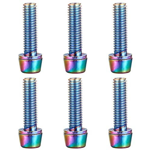 Kigauru 6個セット 自転車 ステムボルト 固定ネジ TC4チタン合金 ステムスクリュー 六角穴付ボルト M5 * 18 mm ハンドルバーのステムスクリュー : BAXON SHOP ...