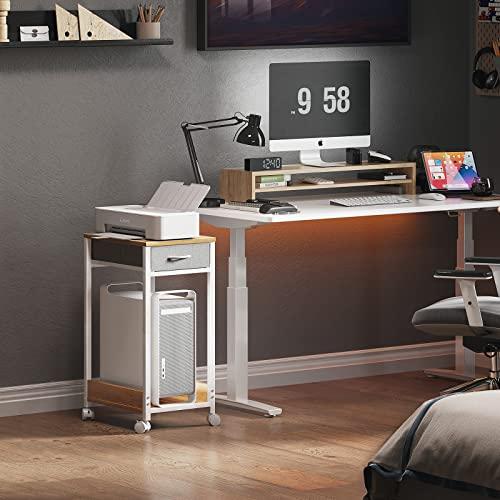 KKL パソコンワゴン PCワゴン CPUワゴン サイドワゴン デスクワゴン サイドデスク プリンター台 プリンターラック オフィスワゴン 袖机 キャスター付き 引き出し : BAXON ...