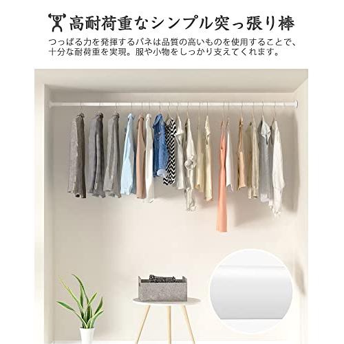 突っ張り棒 強力 つっぱり棒 伸縮棒 強負荷 ものほし竿 ドリル不要 物干し竿 洗濯物干し 布団干し 室内 屋外 調節簡単 耐荷重30*10kg 直径32mm 230-270cm : wss ...