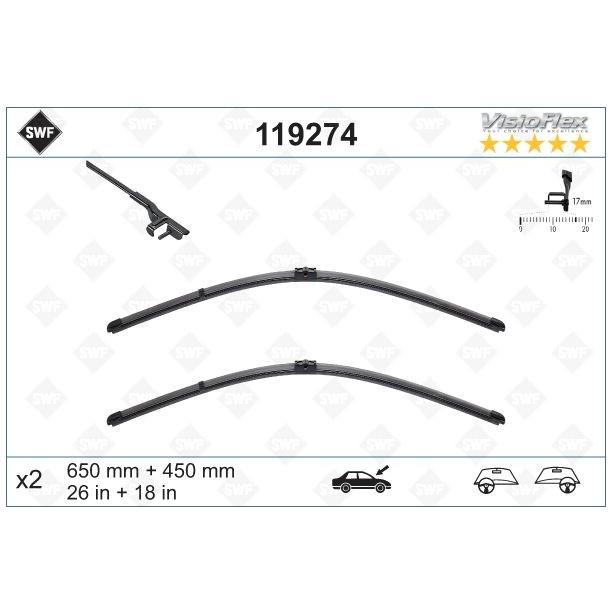 BMW 5シリーズ F10 F11 ワイパーブレード フロント 左右セット 61612163750 61612458016 ...