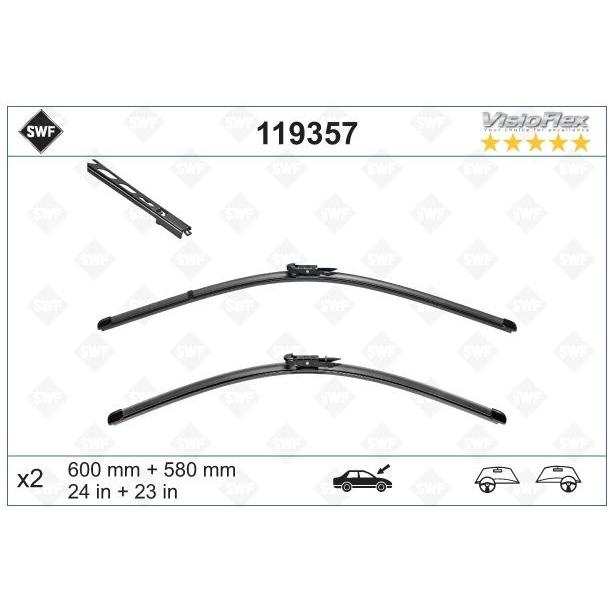 BMW BMW 6シリーズ E63 E64 ワイパーブレード フロント 左右セット 61610431463 SWF製 : Bay side ...
