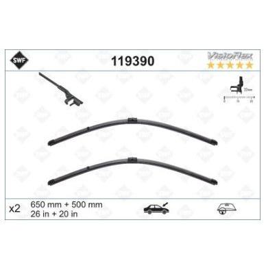 ボルボ S40 V50 等 ワイパーブレード フロント 左右セット 30699635 31457759 31333380 SWF製 : Bay ...