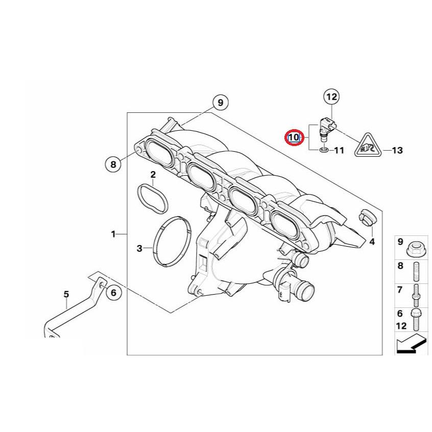 BMW ミニ R56 R55 R57 吸気圧センサー マップセンサー インマニプレッシャーセンサー 13627540508 優良品 : Bay ...
