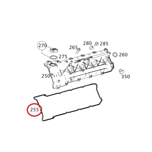 Mercedes-Benz ベンツ タペットカバーパッキン シリンダーヘッドカバーガスケット 右側 156016242164 ...