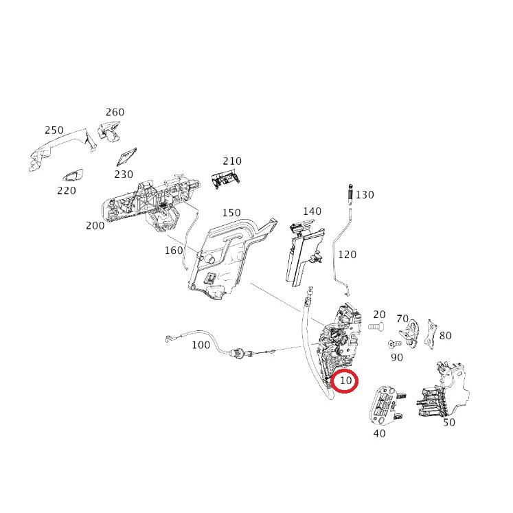 Mercedes-Benz（メルセデス・ベンツ） ベンツ フロント 右 ドアロックASSY C117 X156 X166 W176 W246 ...