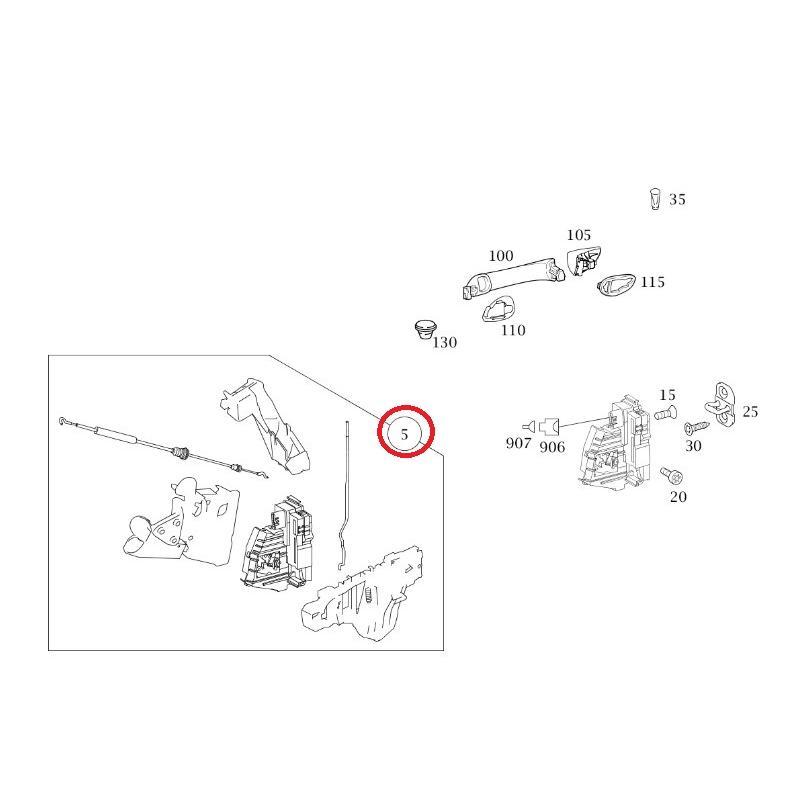 Mercedes-Benz ベンツ リア 左 ドアロックASSY Aクラス W169 1697302935 純正 : Bay side ...