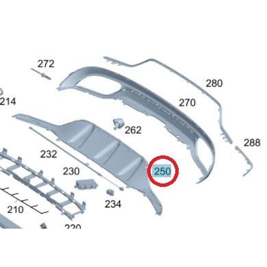 Mercedes-Benz 純正 ベンツ リアバンパー ロア リアバンパートリム Cクラス W205 20588573389999 ...