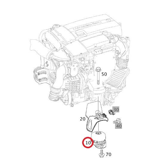 Mercedes-Benz ベンツ エンジンマウント Eクラス W212 C207 左右共通 片側分 1個 2312400017 純正品 ...